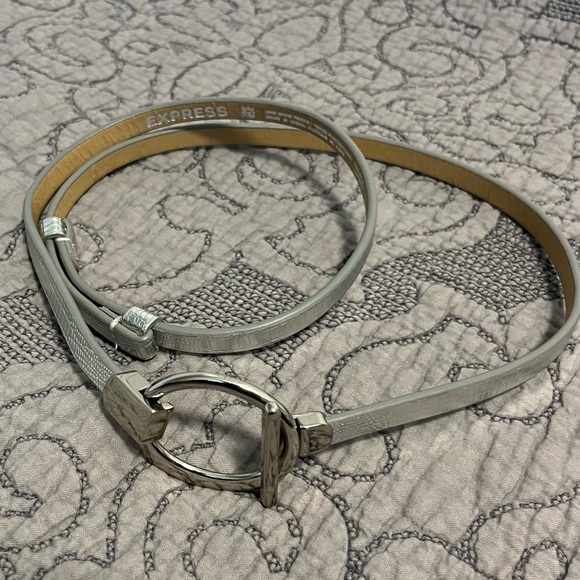 Express | Accessories | Express Silver Gray Belt With Circular Belt ...